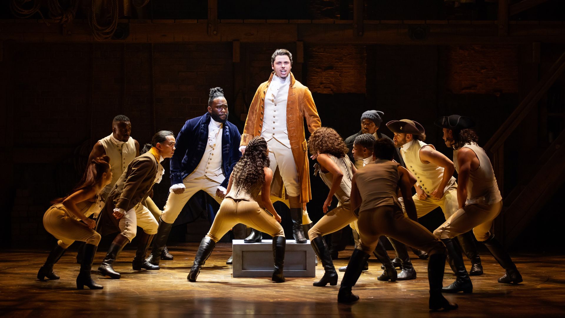 Hamilton, introducing the international tour cast.